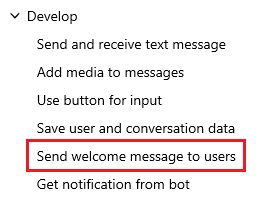 [Docs] How-To/Sending Welcome Message topic should come after ...