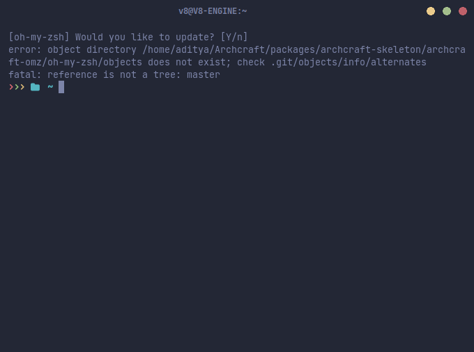 Error update oh-my-zsh · Issue #278 · archcraft-os/archcraft · GitHub