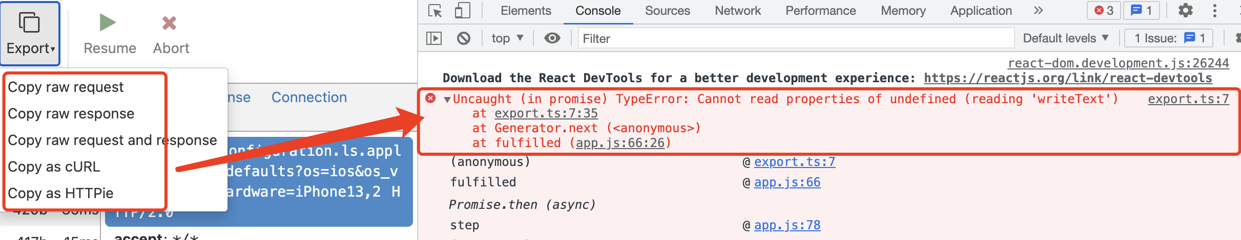 Mitmweb export copy failed in non-secure domain. · Issue #5264 · mitmproxy/mitmproxy · GitHub