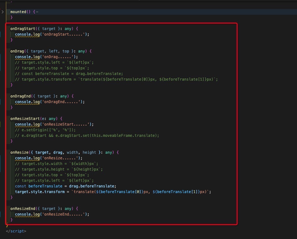 Using Moveable component in Vue, drag event and resize event not be trigger · Issue #558 ...