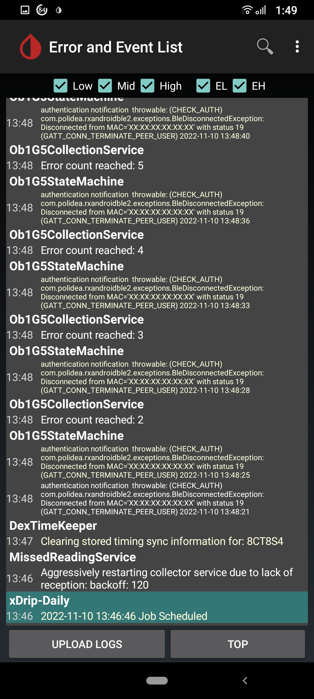 Switching collector to Wear killed transmitter connection to phone · NightscoutFoundation xDrip ...