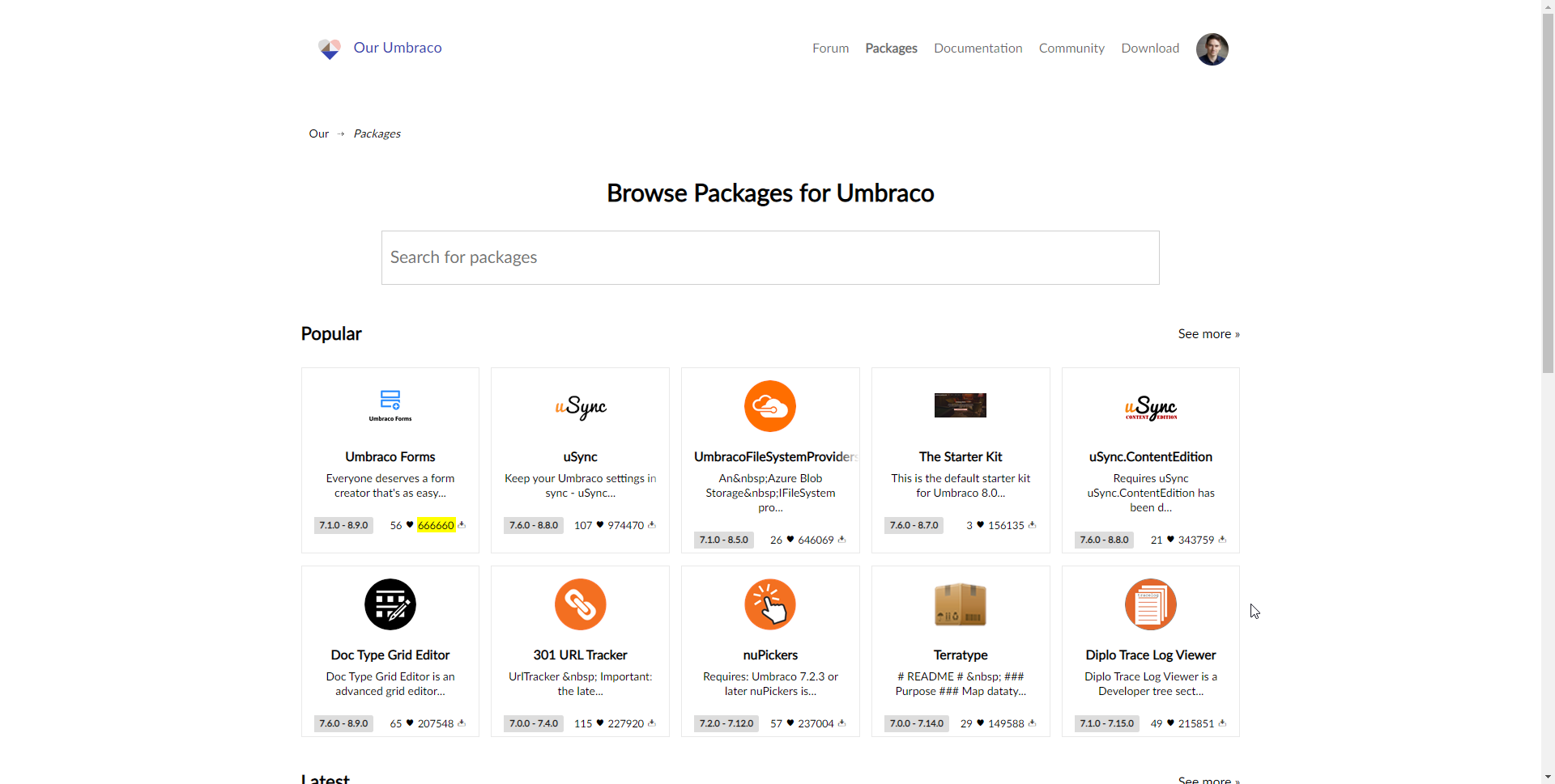 Total downloads of packages doesn't match · Issue #660 · umbraco/OurUmbraco · GitHub