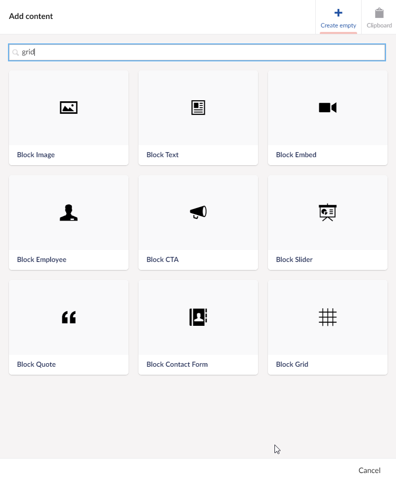 Filtering in block picker doesn't work · Issue #9824 · umbraco/Umbraco ...