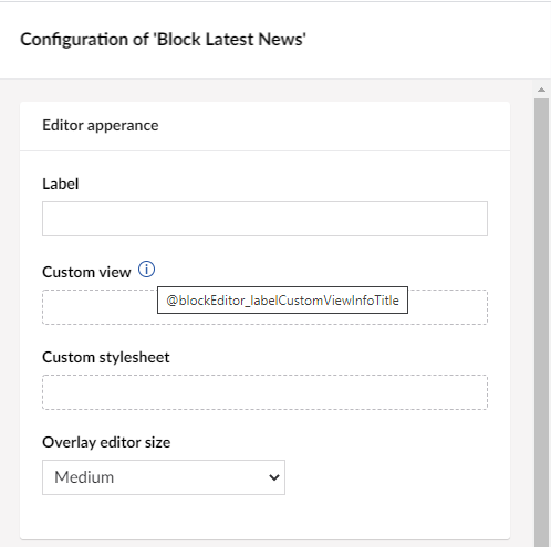 Title of property info button not localized · Issue #10593 · umbraco ...