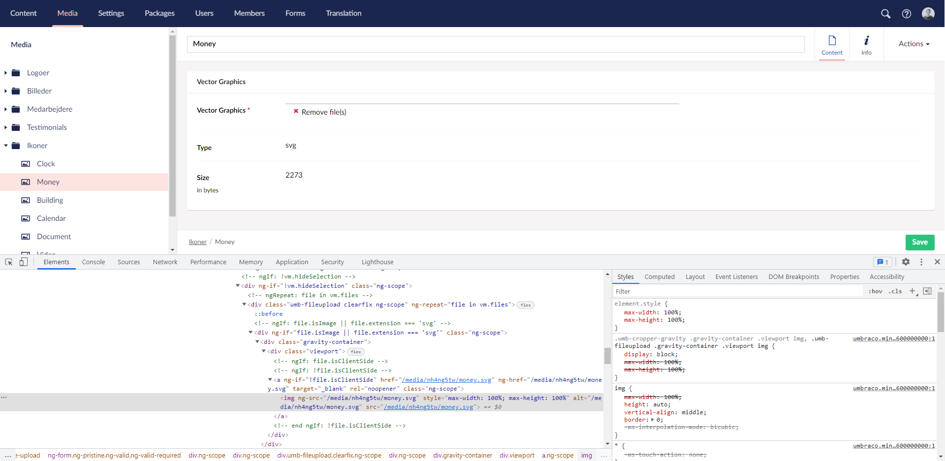 Vector Graphics doesn't show preview of SVG · Issue #11274 · umbraco ...