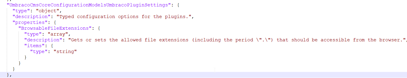 Appsettings Schema For Rte Plugins Does Not Validate Either String Or String · Issue 12916 
