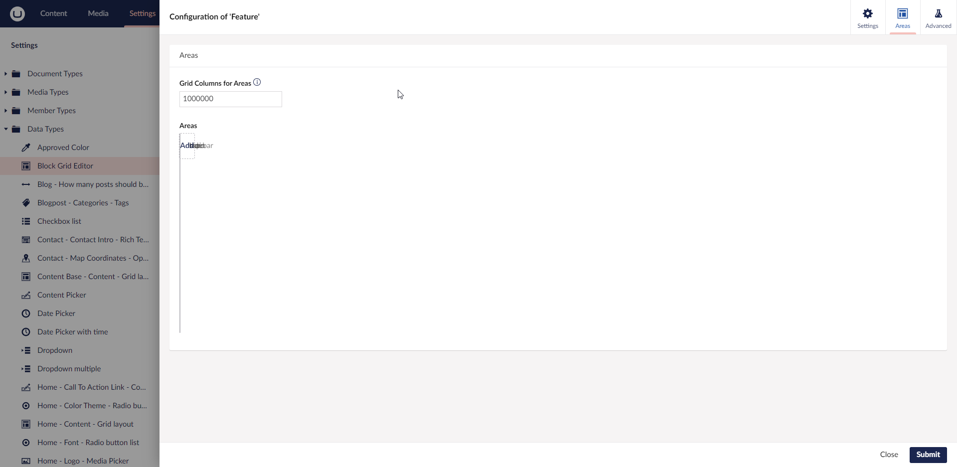 10.3.0-RC: Areas are not sorted correct after save · Issue #13189 · umbraco/Umbraco-CMS · GitHub
