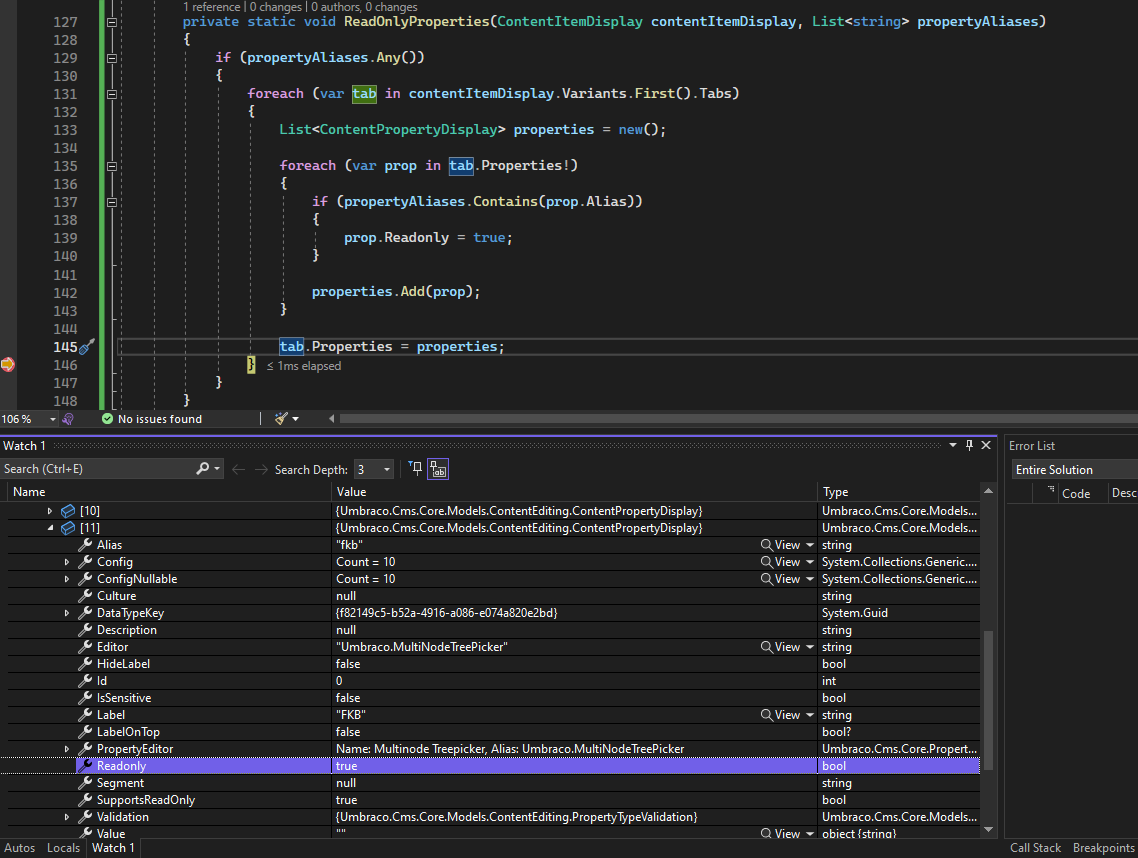 Changing property readonly via `SendingContentNotification` · Issue #13545 · umbraco/Umbraco-CMS ...