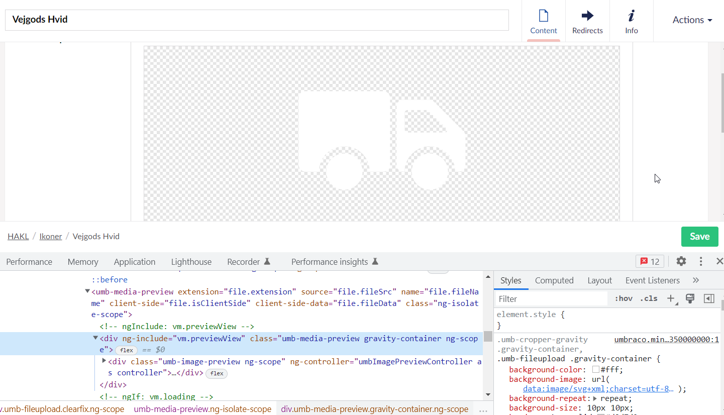 Media preview doesn't show checkered background · Issue #13873 · umbraco/Umbraco-CMS · GitHub