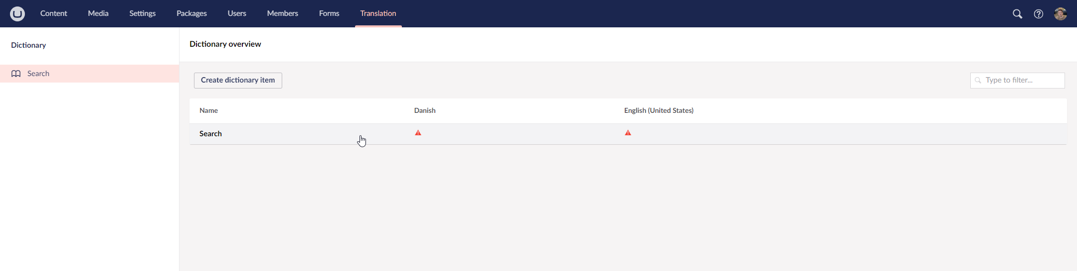 Cursor styling in dictionary list show reflect clickable area · Issue #15188 · umbraco/Umbraco ...