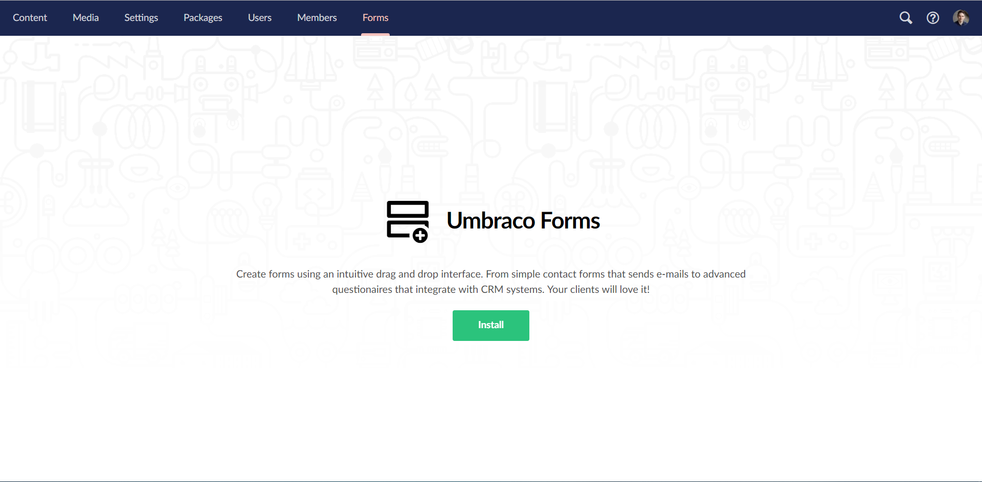 v8: Forms dashboard has minimum height · Issue #4587 · umbraco/Umbraco-CMS · GitHub