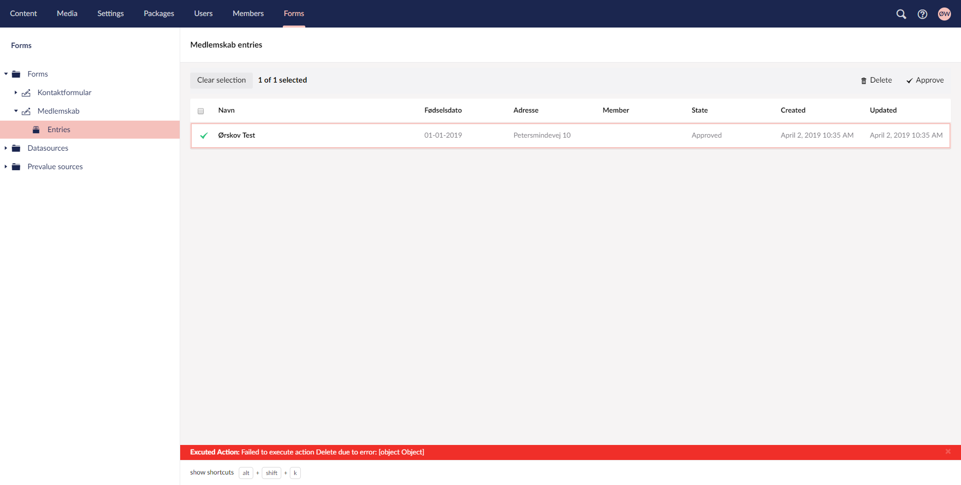Fails to delete form entry · Issue #136 · umbraco/Umbraco.Forms.Issues · GitHub