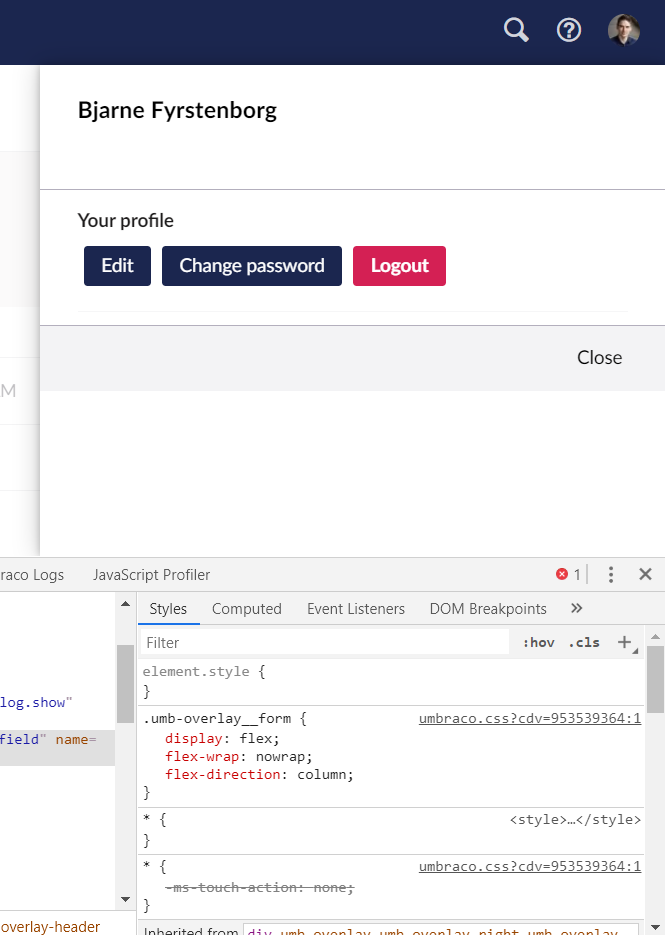 v8: Drawer in overlay is no longer fixed at bottom · Issue #5486 ...