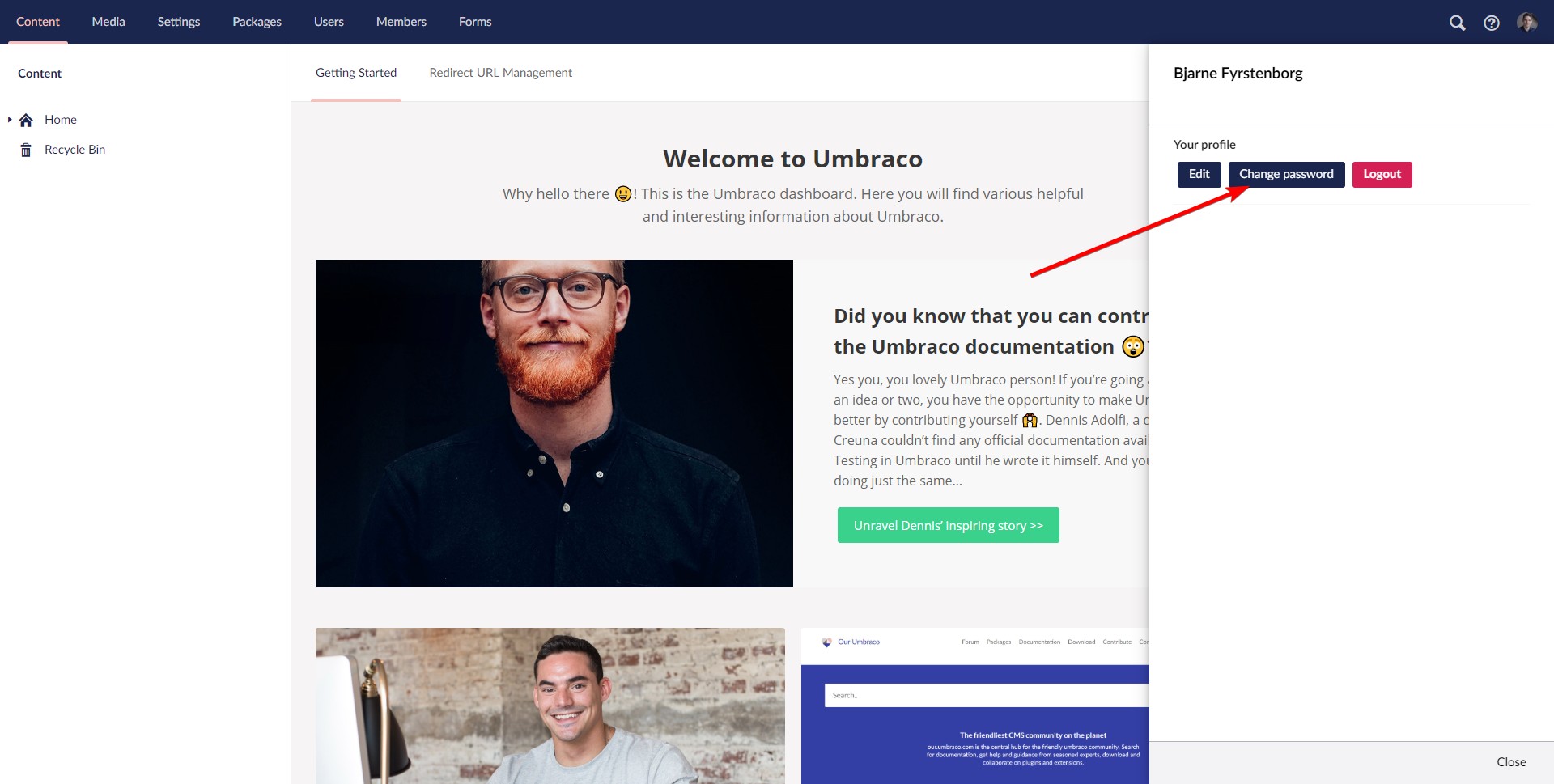 v8: Change password from user dialog doesn't work · Issue #5808 · umbraco/Umbraco-CMS · GitHub