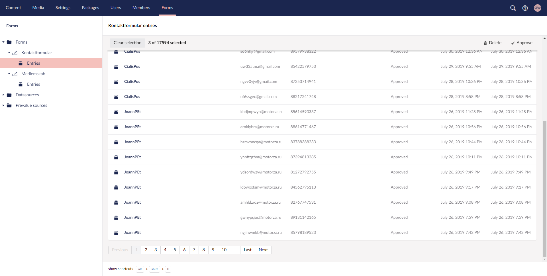 Selected Form Entries Are Not Highlighted · Issue 196 · Umbracoumbracoformsissues · Github 
