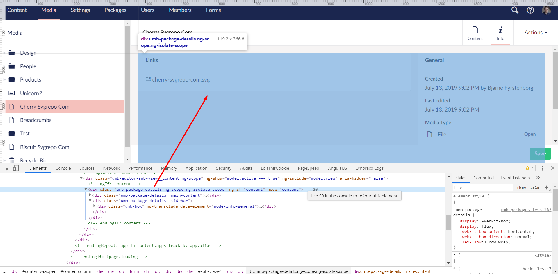 Refactor class names for layout in info tab · Issue #7295 · umbraco/Umbraco-CMS · GitHub