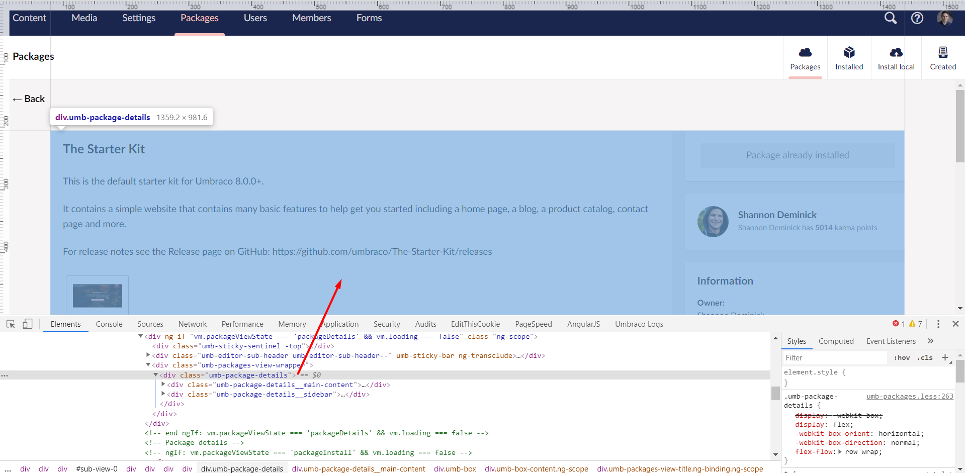 Refactor Class Names For Layout In Info Tab · Issue 7295 · Umbraco