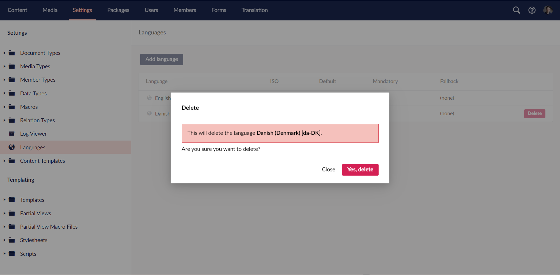 Annoying overlay position when deleting grid row configurations · Issue #7990 · umbraco/Umbraco ...