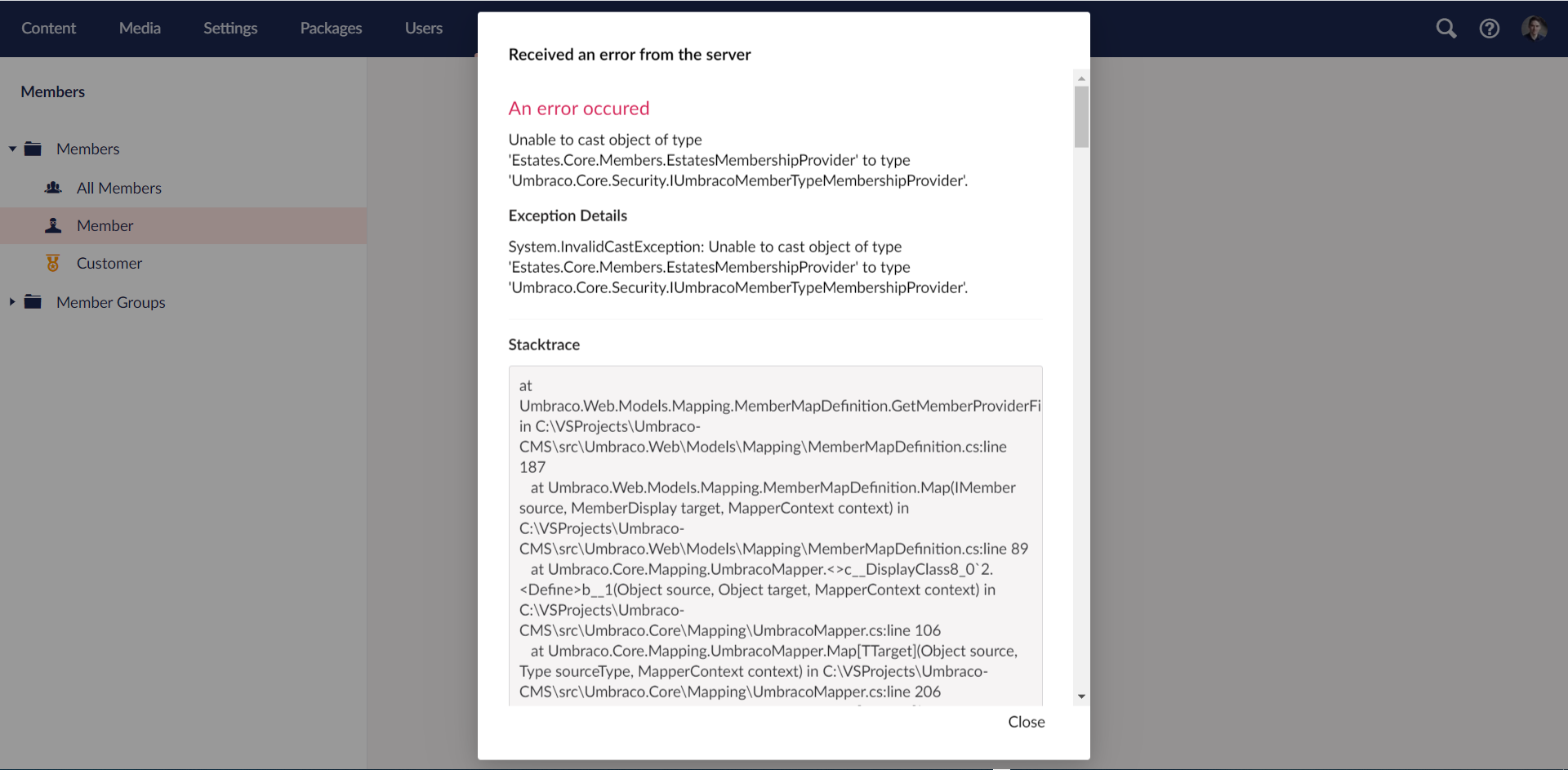 Unable to assign the correct member groups via the backoffice in Umbraco 8 · Issue #8604 ...
