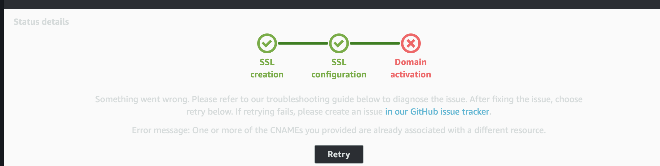 Domain activation is Failed - [BRIEF DESCRIPTION] · Issue #1717 · aws-amplify/amplify-hosting ...