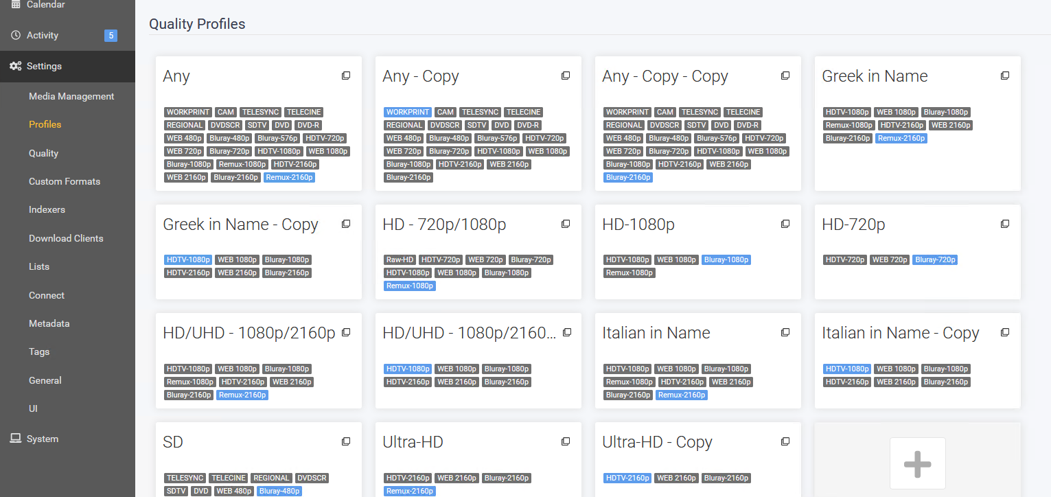 Quality Profiles are creating copies when editing to change them ...