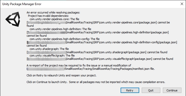 Error opening the project · Issue #2 · Unity-Technologies ...
