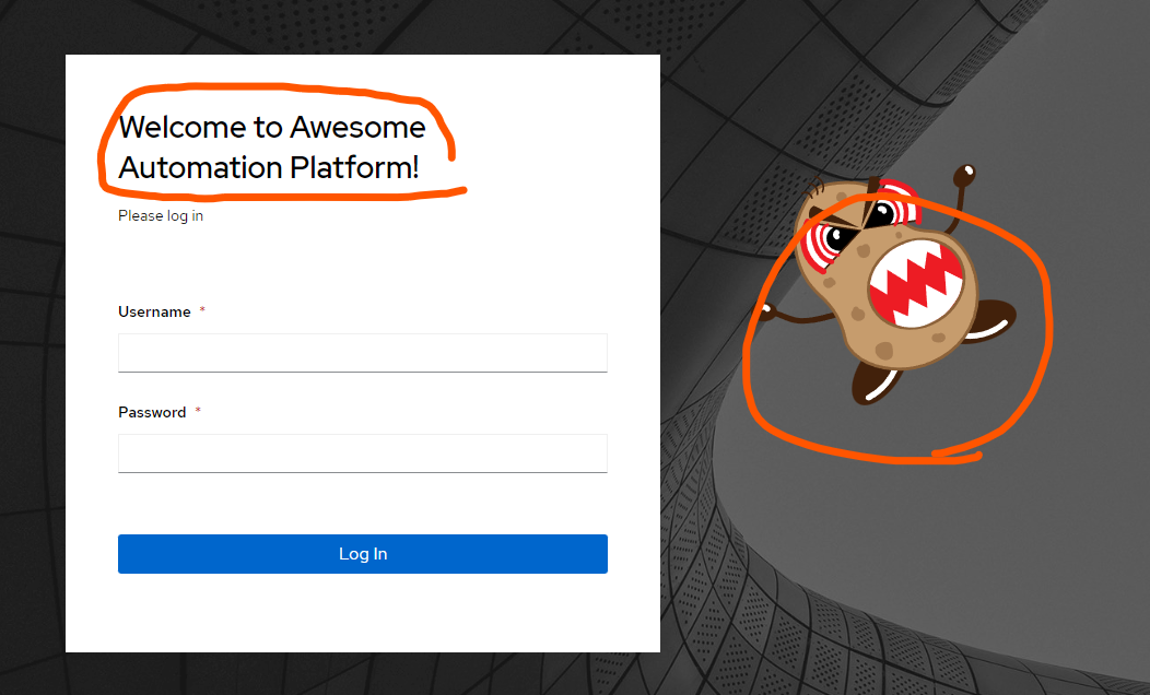 How to customize welcome text and logo on awx operator 1.1.4 · Issue ...