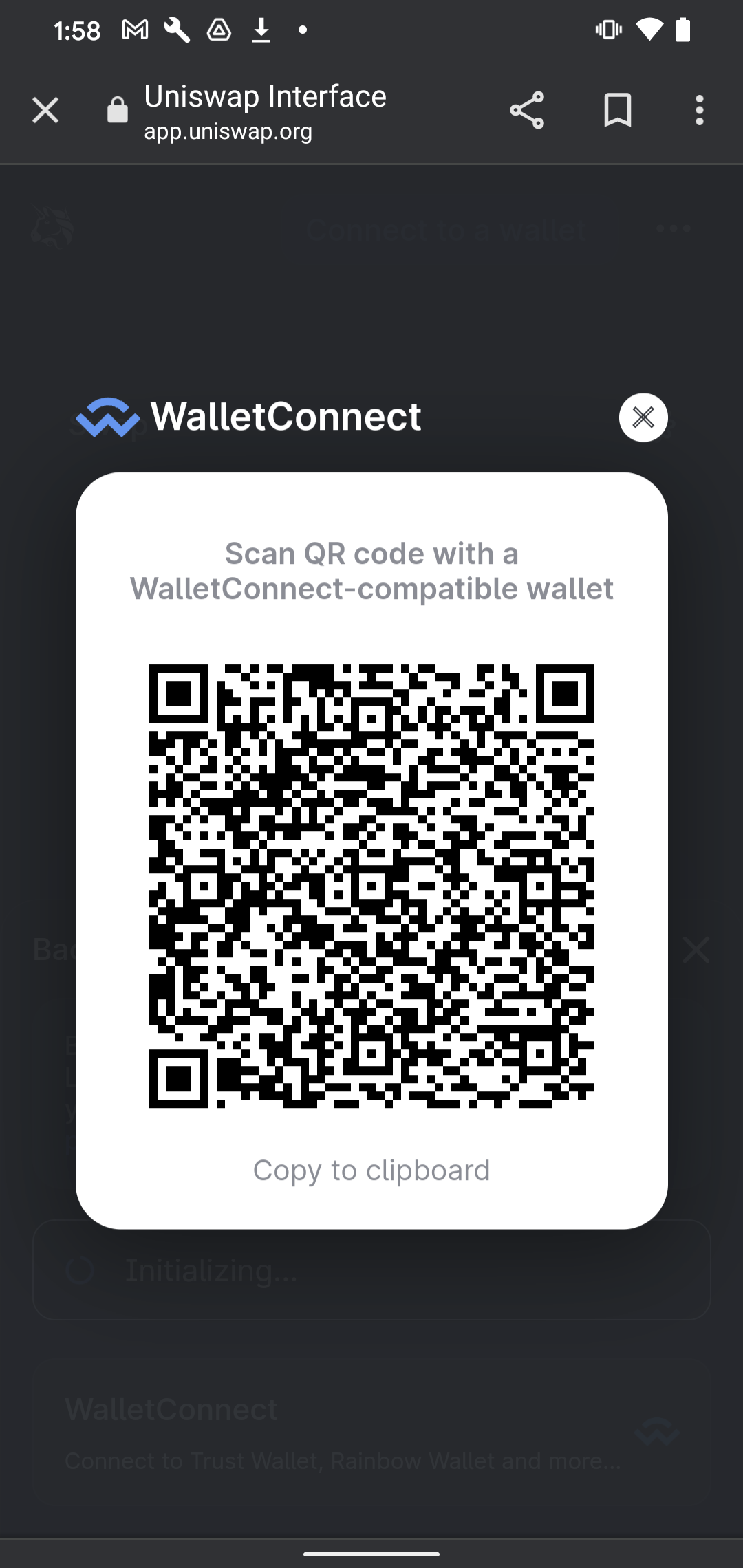 android walletconnect flow is broken · Issue #2957 · Uniswap/interface · GitHub