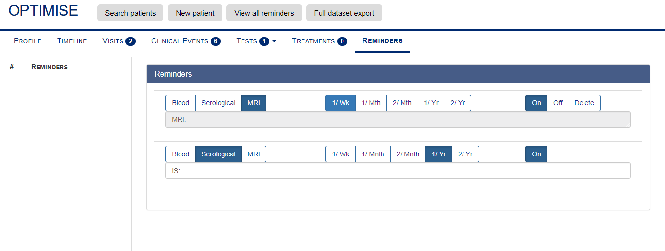 Fix Reminders- if On clicked before type and time are set, user cannot add/delete/edit any data ...