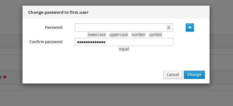 Bad user password change validation in Cockpit · Issue #5984 · NethServer/dev · GitHub