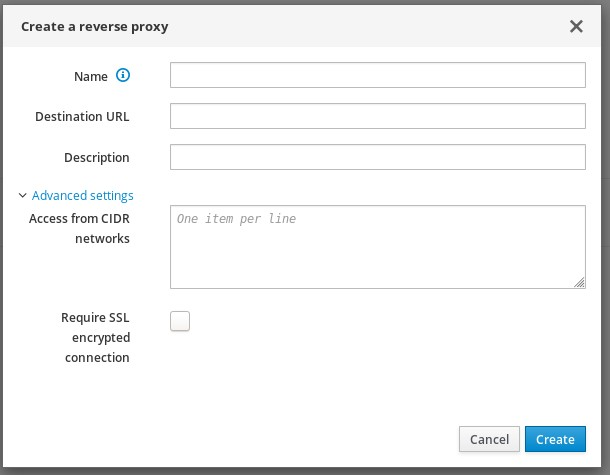 Improve initial state of reverse proxy creation form · Issue #5999 · NethServer/dev · GitHub