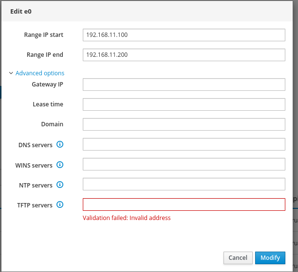 Failed to unset TFTP in DHCP advanced options · Issue #6068 · NethServer/dev · GitHub