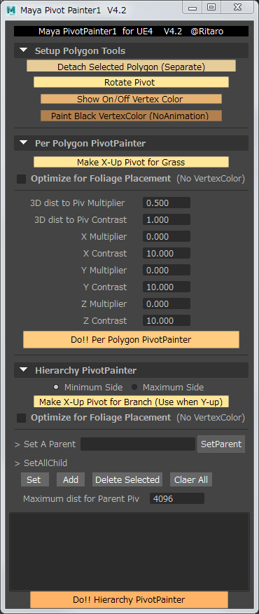 GitHub - O-Ritaro/Maya_PivotPainter: UnrealEingine4 Maya version ...