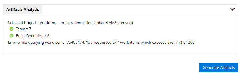 Unable to create new template Error while querying work items: VS403474 · Issue #186 · microsoft ...
