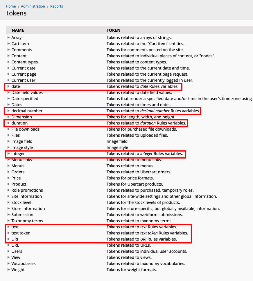 Rename Rules tokens to be clearer, grouped in token browser · Issue #103 · backdrop-contrib ...