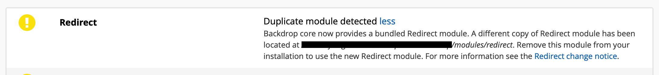 Add a warning flag in the Status report if there are duplicate copies of a module. · Issue #5464 ...