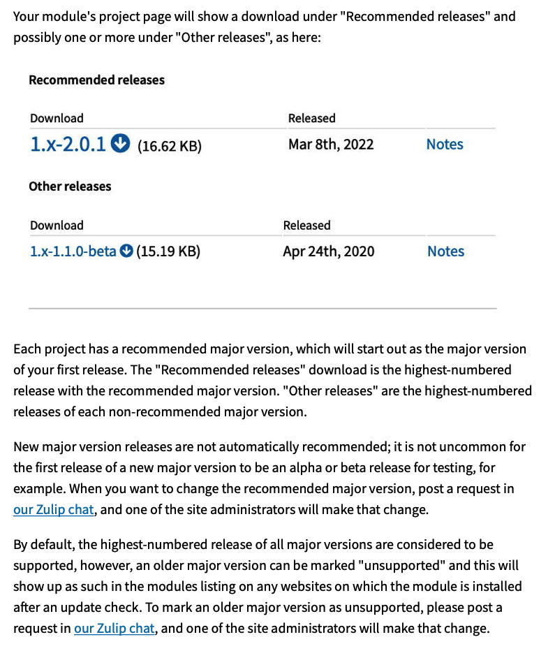 Backdrop doesn't consider version 2 of a module to be an update of the ...
