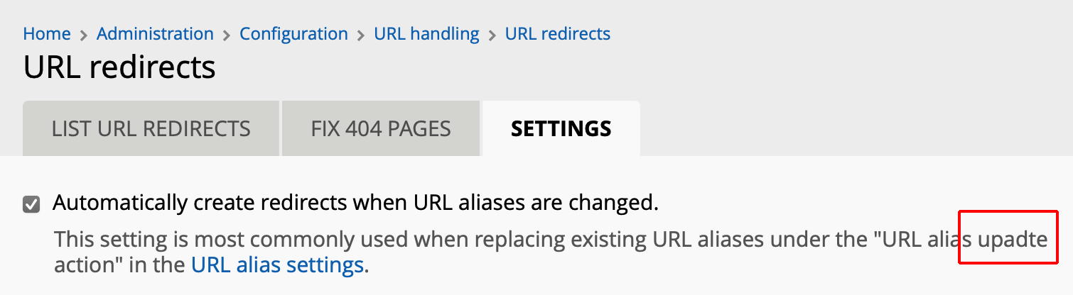 Typo in redirect module: it's "update", not "upadte" · Issue #5826 · backdrop/backdrop-issues ...