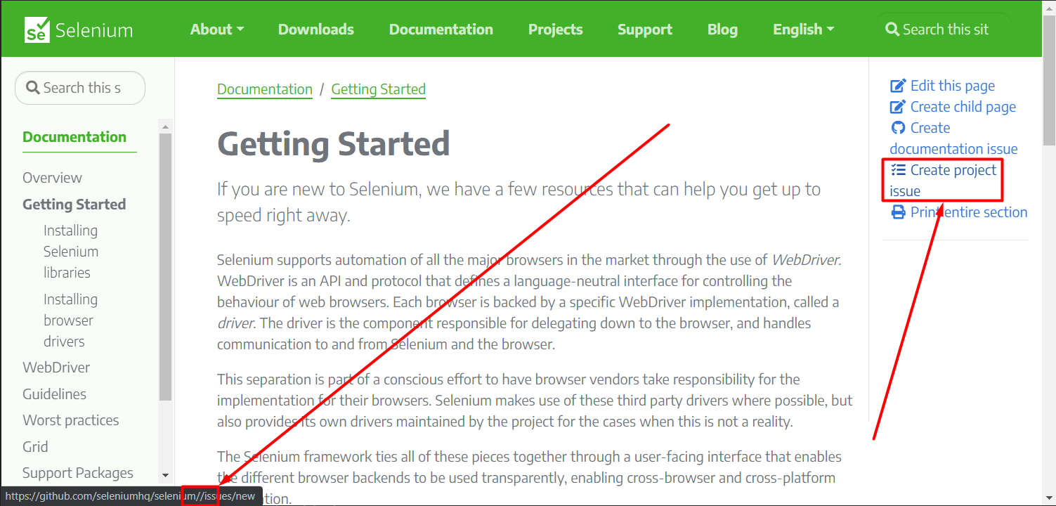 Typo in a link in the documentation · Issue #9725 · SeleniumHQ/selenium · GitHub