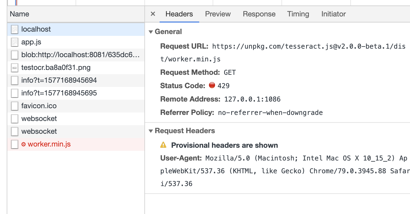 Failed To Request Url Unpkg · Issue 381 · Naptha Tesseract Js · Github