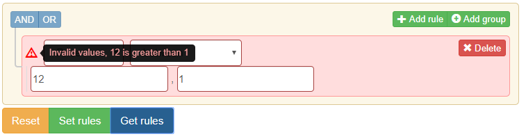 Between/Not-Between Validation · Issue #593 · mistic100/jQuery-QueryBuilder · GitHub