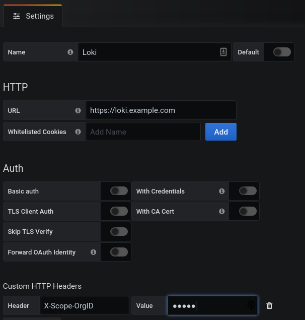 Support for loki datasource running in multitenant mode · Issue #16648 · grafana/grafana · GitHub