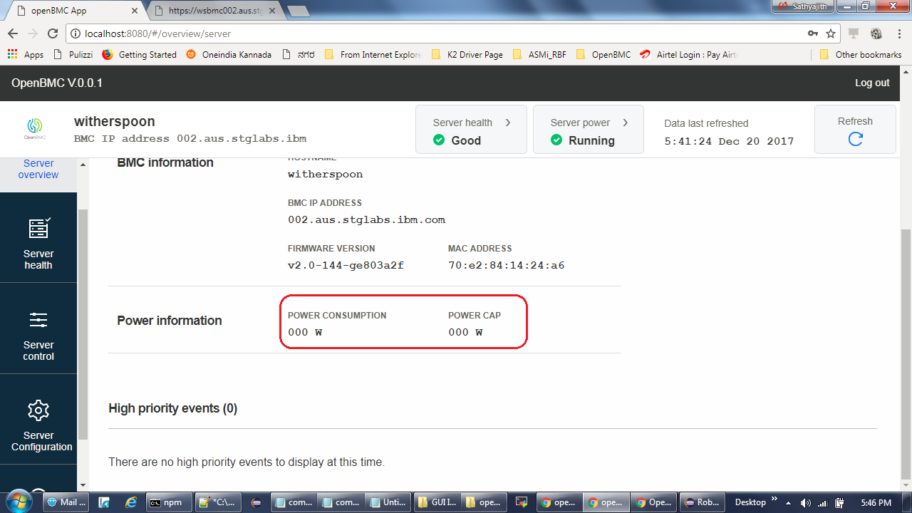OpenBMC GUI - Power Consumption and Power Cap Info is not correct · Issue #2735 · openbmc ...