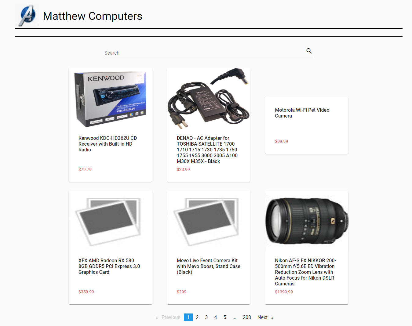 GitHub - duyhp-uit/matthew-computers: Search products from mockup api
