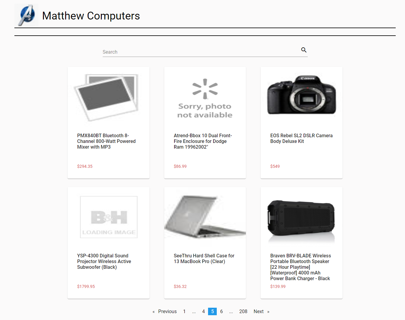 GitHub - duyhp-uit/matthew-computers: Search products from mockup api