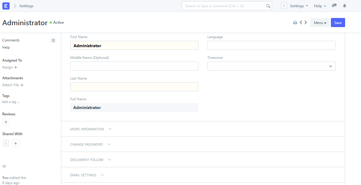 Role Section Allow Modules Section Is Not Visible For Users After Updating Erpnext V1294