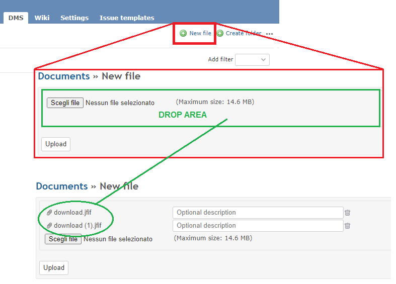 Missing drag&drop area on Remdine 4.1? · Issue #1244 · danmunn/redmine_dmsf · GitHub