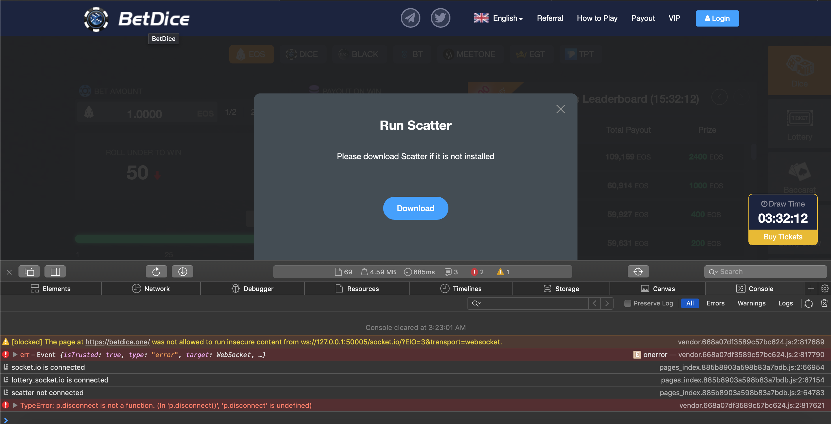 Safari and e.g. betdice no longer detecting Scatter · Issue #178 · GetScatter/ScatterDesktop ...