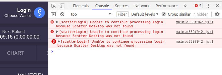 Scatter 10.1: Unable to log into Chintai · Issue #264 · GetScatter/ScatterDesktop · GitHub