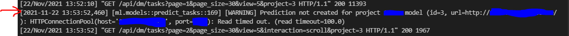 Read timed out error for the ML Model · Issue #1773 · HumanSignal/label ...